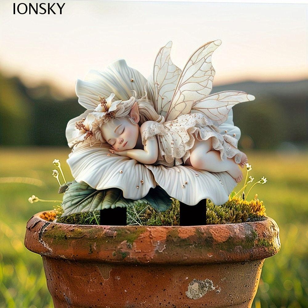 Ionsky ปลั๊กพื้นสวน, สร้างสรรค์น่ารัก Lotus Baby Garden Pile, ภูมิทัศน์ ...