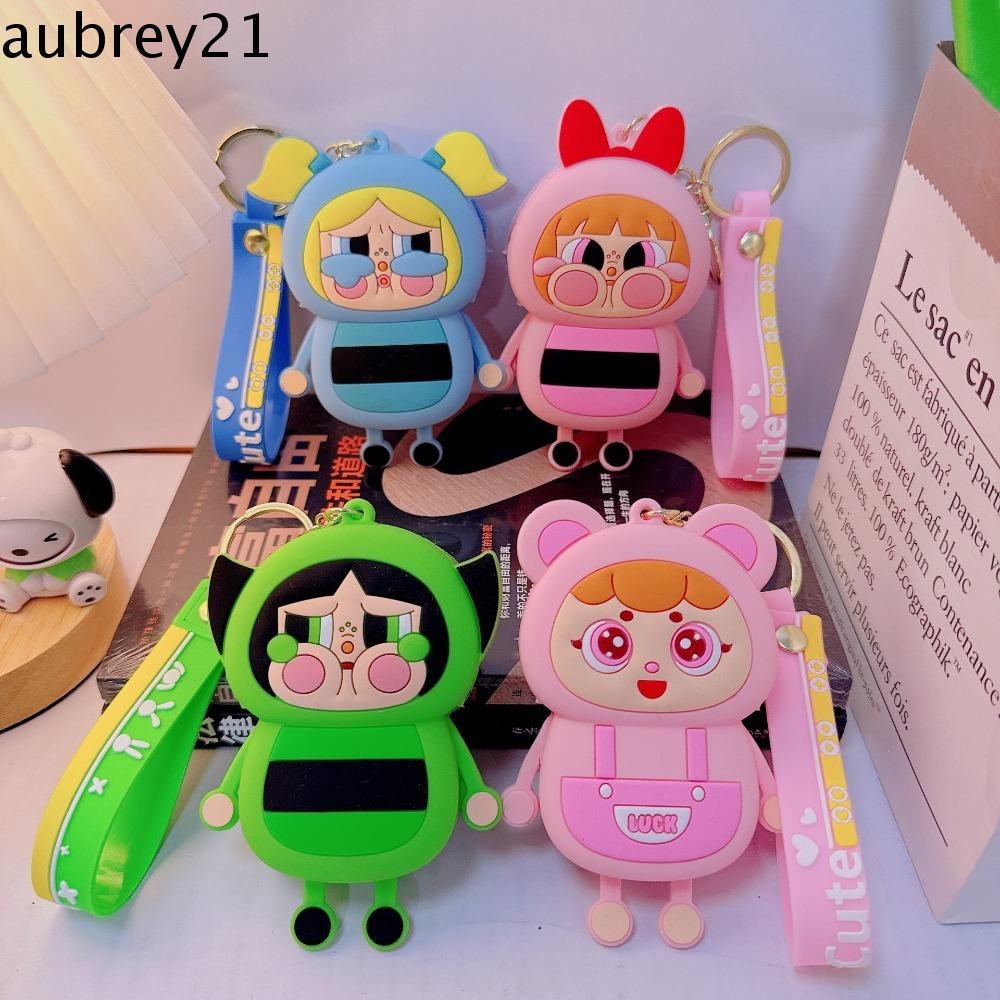 Aubrey1 The Powerpuff Girls Key Bag,แบบพกพาอะนิเมะรูปซิลิโคน,ใหม่อิน ...