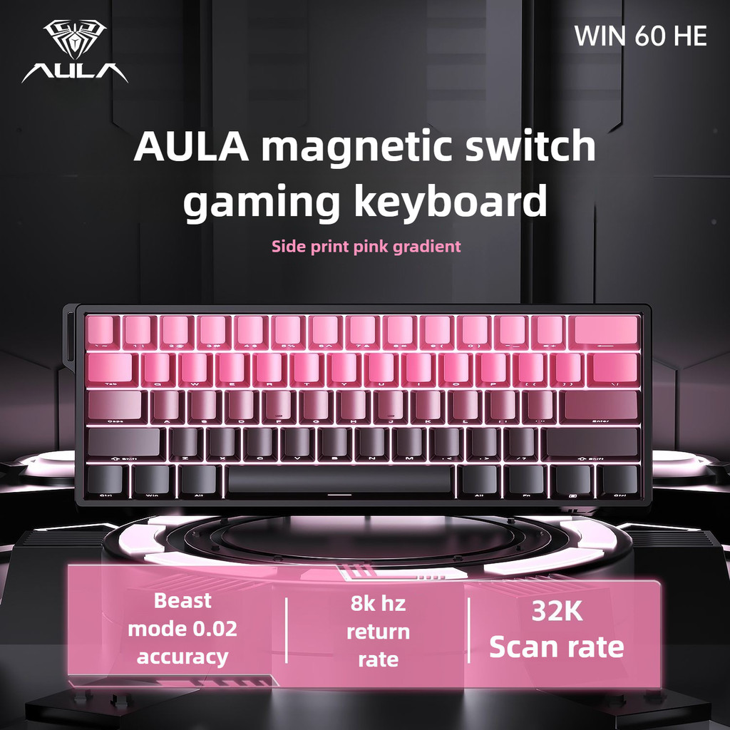 Aula WIN60HE Pro/Max แบบมีสายแม่เหล็กสวิทช์ด้านข้างพิมพ์ Rapid Trigger ...