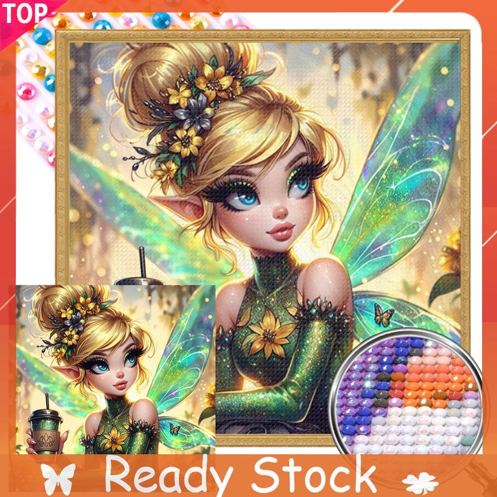 5d DIY เต็มรอบเจาะบางส่วน AB ภาพวาดเพชร Fairy Kit Art Decor 45x45 ซม ...