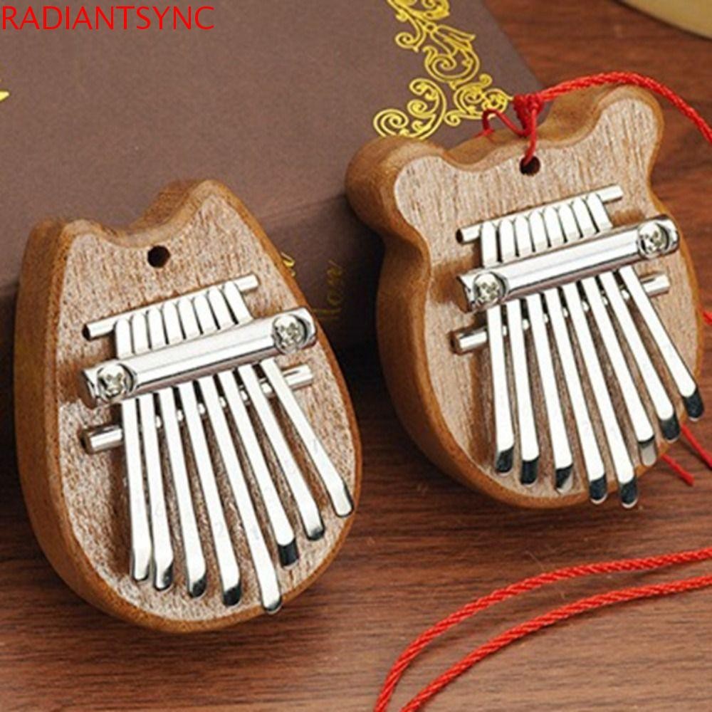 Radiantsync เปียโนนิ้ว, Mini Marimba 8 คีย์ Kalimba, Finger Harp ประณีตง่ายต่อการเรียนรู้สร้อยคอ ...