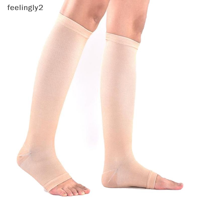 {HotJan} 1 คู่ถุงเท้าการบีบอัดบรรเทาอาการปวดเท้าเข่าถุงเท้าเปิดนิ้วเท้า ...