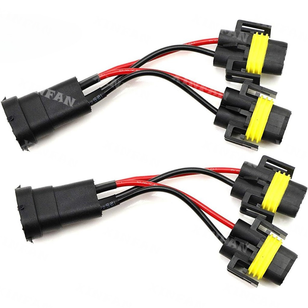 2 ชิ้น H11/H8 2-Way Splitter Wires ซ็อกเก็ตสายใช้งานร่วมกับ High/Low ...