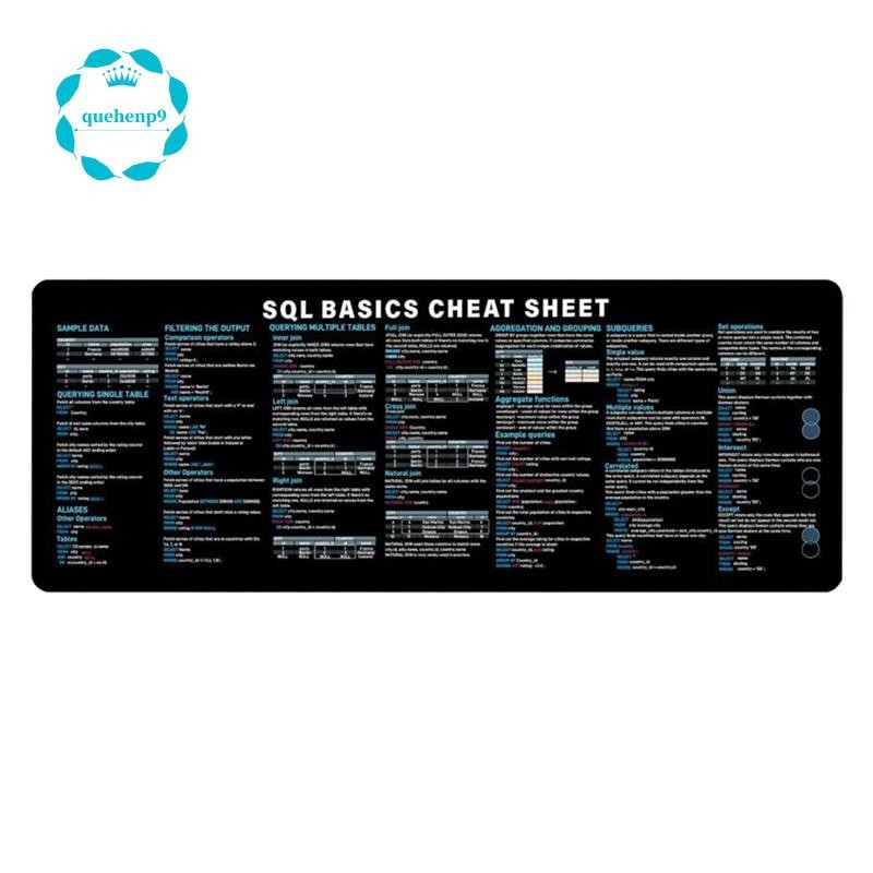 [quehenp9]SQL Programing Mouse Pad แผ่นความร้อนขนาดใหญ่แป้นพิมพ์ลัดแผ่น ...
