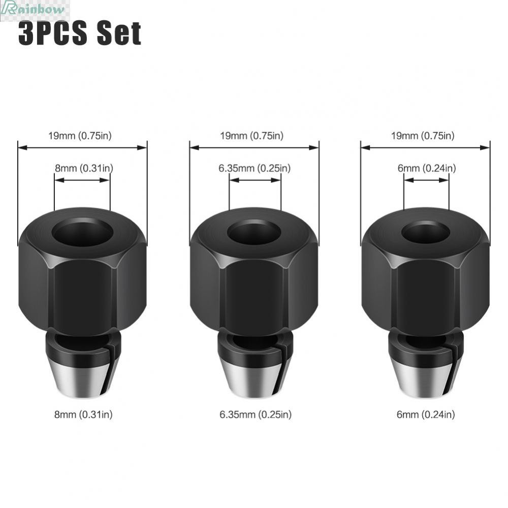 Chuck Conversion Made Easy พร้อม 6 ชิ้น Trimmer Collet Chuck Router Bit ...