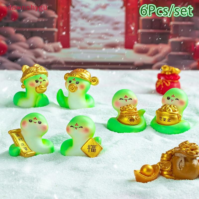 Adagu 2025 ปีงูมินิเครื่องประดับ Fortune Zodiac งู Figurine Micro ภูมิ ...
