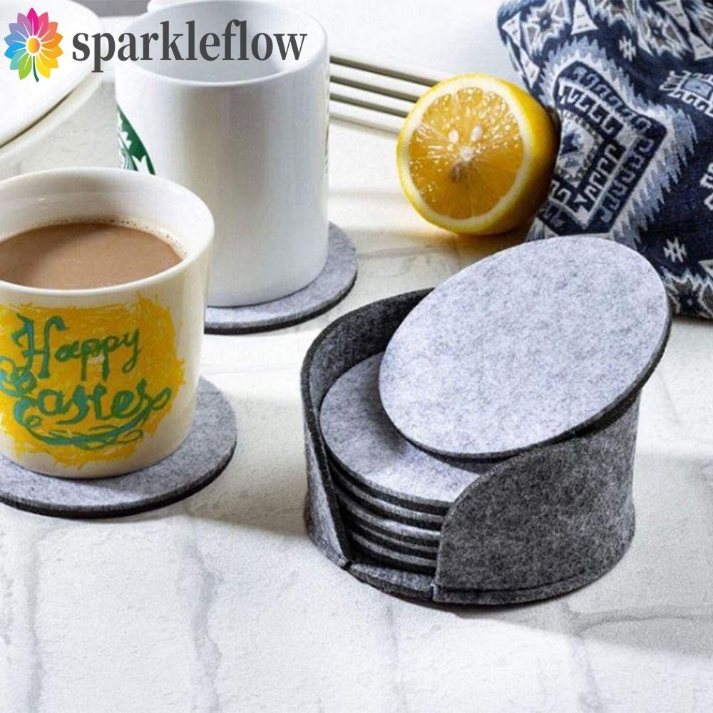 Sparkleflow Cup mat Water-absorbed Felt Coffee mat ขาตั้งกระทะบนโต๊ะ ...