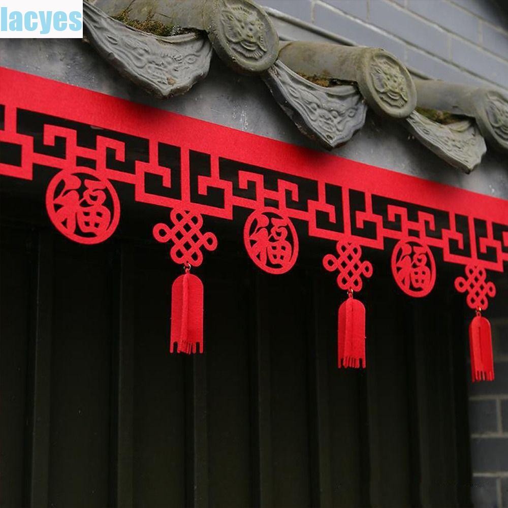 Layes แบนเนอร์แขวนตรุษจีน 5 ชิ้น, โชคดีปรารถนาที่ดีที่สุดจี้เทศกาลฤดู ...
