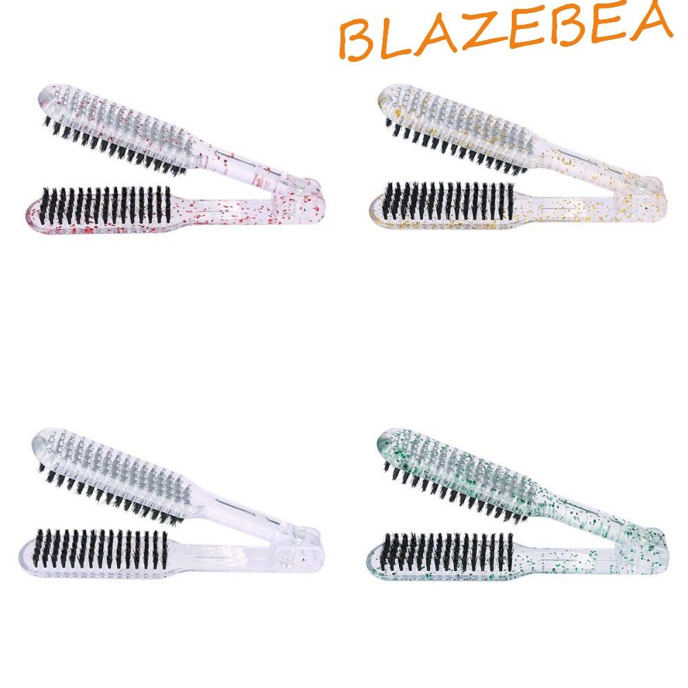 Blazebea หวีคลิป Mane โปร่งใสสองด้าน Anti-Static V-รูปตรงหวีผม,เครื่องมือจัดแต่งทรงผม Anti-slip ...