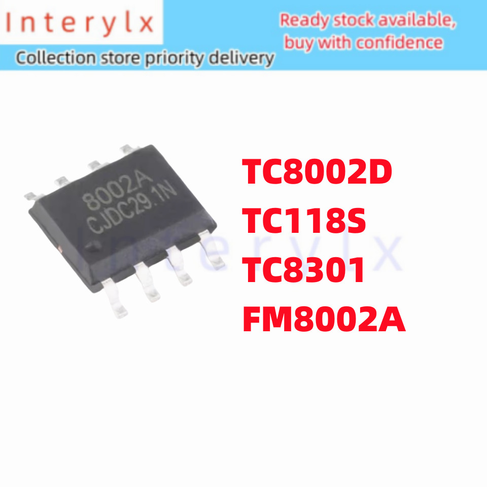 10 ชิ้น/ล็อตยี่ห้อใหม่ TC8002D TC118S TC8301 FM8002A Universal Audio Amplifier IC ชิป Patch SOP8 ...