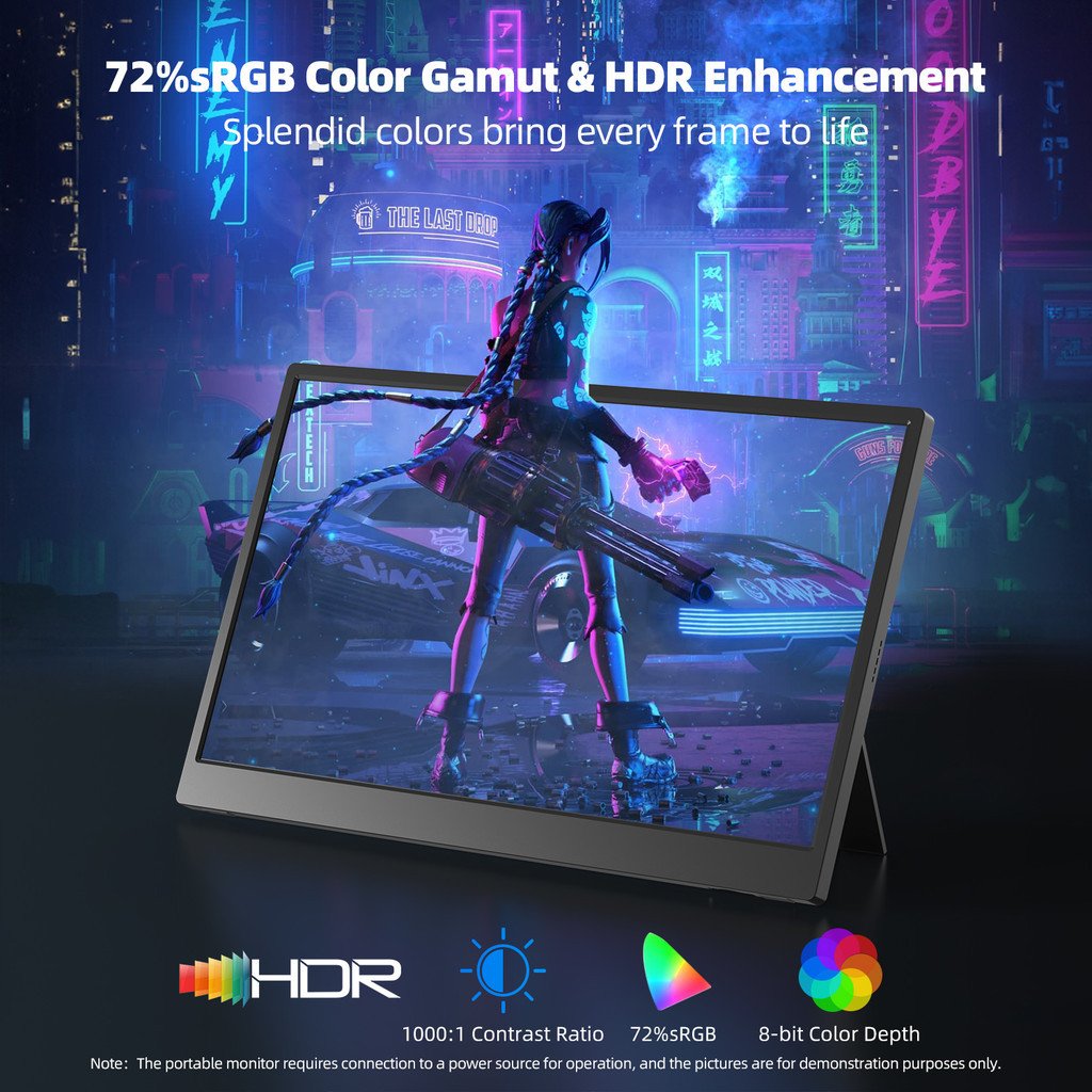GOOJODOQ 15.6-inch Portable Monitor Exceptional Visual Clarity 4 ...