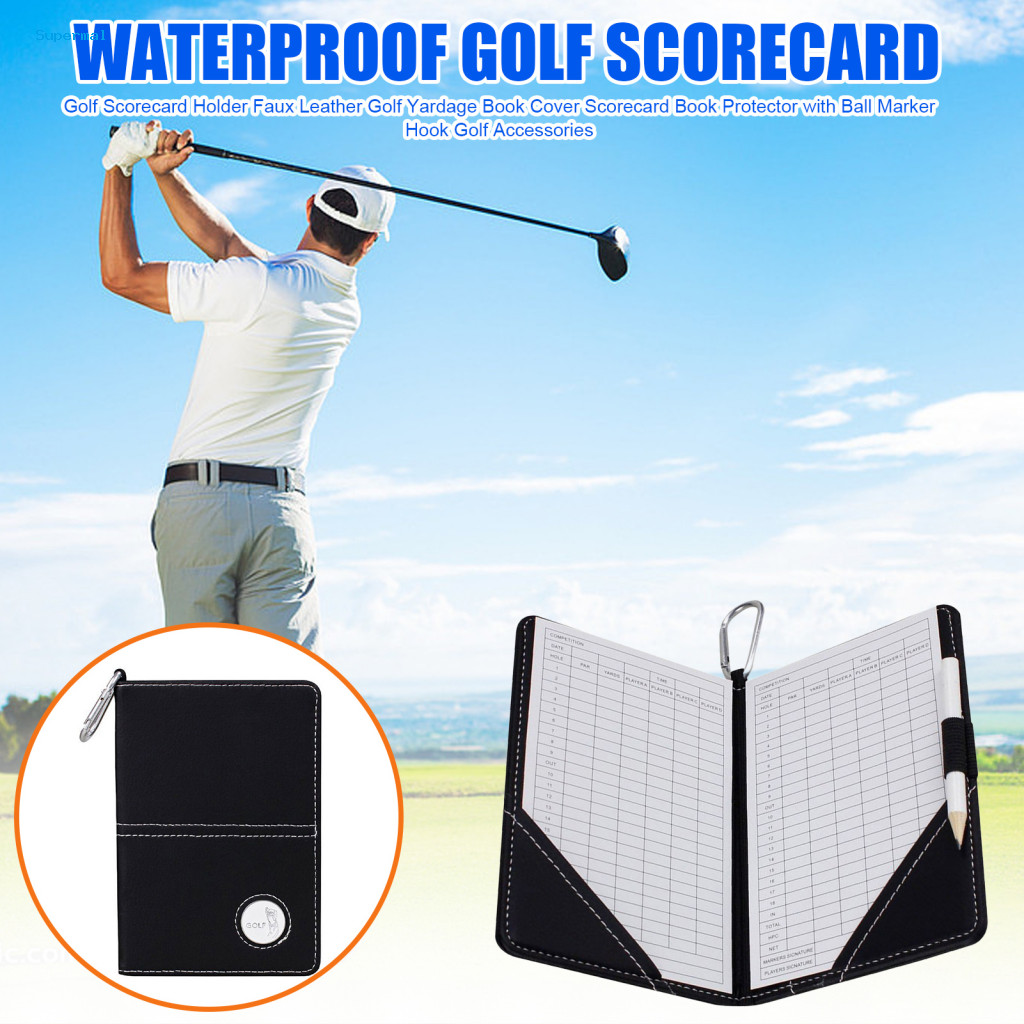 [COD] Premium Faux Leather Golf Scorebook & Yardage Book Cover with ...