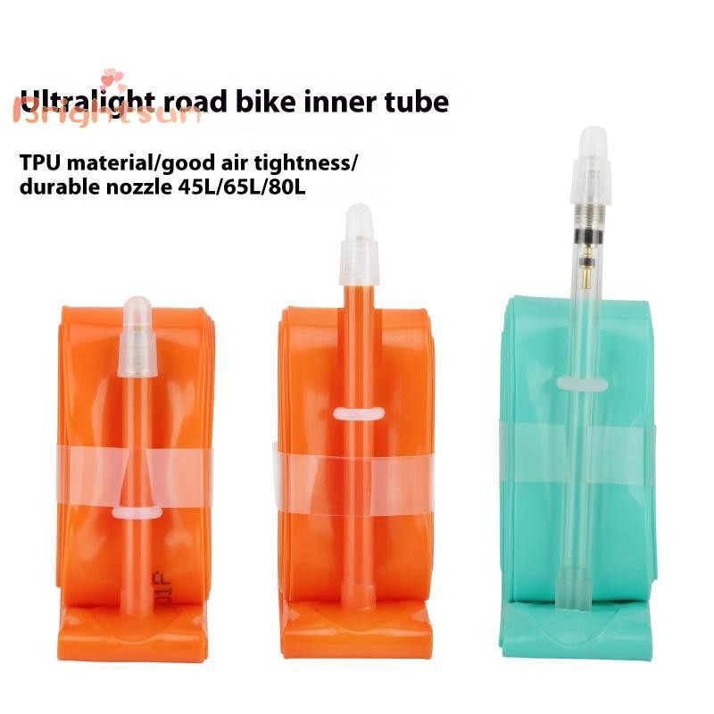 จักรยานยางใน TPU ขนาด 65 มม. ความยาววาล์ว Ultralight Super Light Tube ...