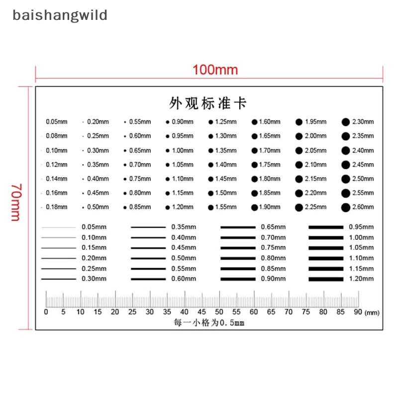 Bwth ไม้บรรทัด PET โปร่งใสพร้อม Dot/Line Scales & Stain/Crack Contrast ...