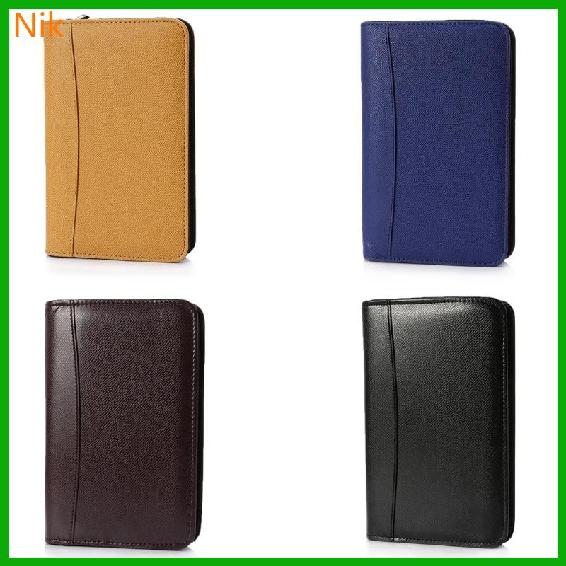 บ๊๊๊ลคค.ศ. ปกหนัง PU A6 Zipper Notebook Loose-Leaf Business Notepad ...