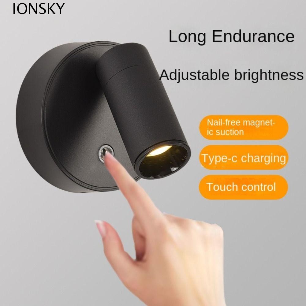 Ionsky โคมไฟติดผนัง LED, สปอตไลท์ตู้ติดผนังแบบแม่เหล็ก, ชาร์จ USB แบบ ...