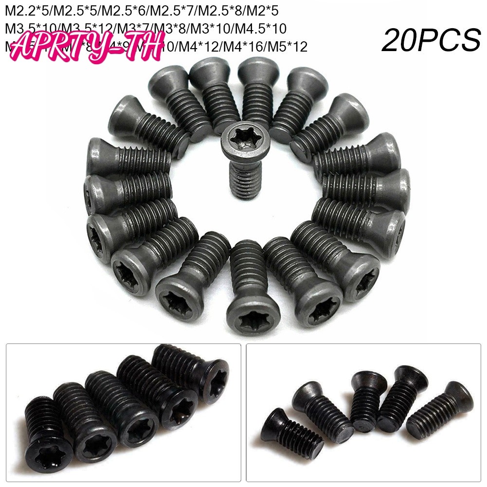 20x M2 M2.5 สําหรับ M3 สําหรับ M3.5 M5 Torx สกรูสําหรับเปลี่ยนใบมีดคาร์ไบด์เครื่องกลึง CNC ...