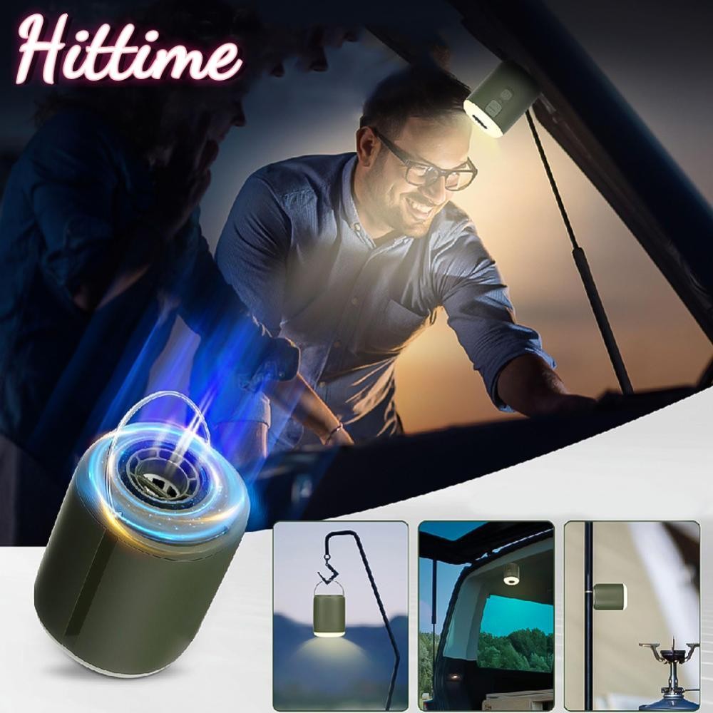 Hittime ปั๊มลมไฟฟ้า Ultralight แบบพกพาไร้สาย Air Compressor Inflator/Defler ปั๊ม Camping โคมไฟ ...