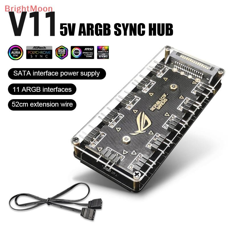 Brightmoon PC Cooler พัดลม ARGB HUB 1 ถึง 11 5V 3Pin LED Strip Light ...