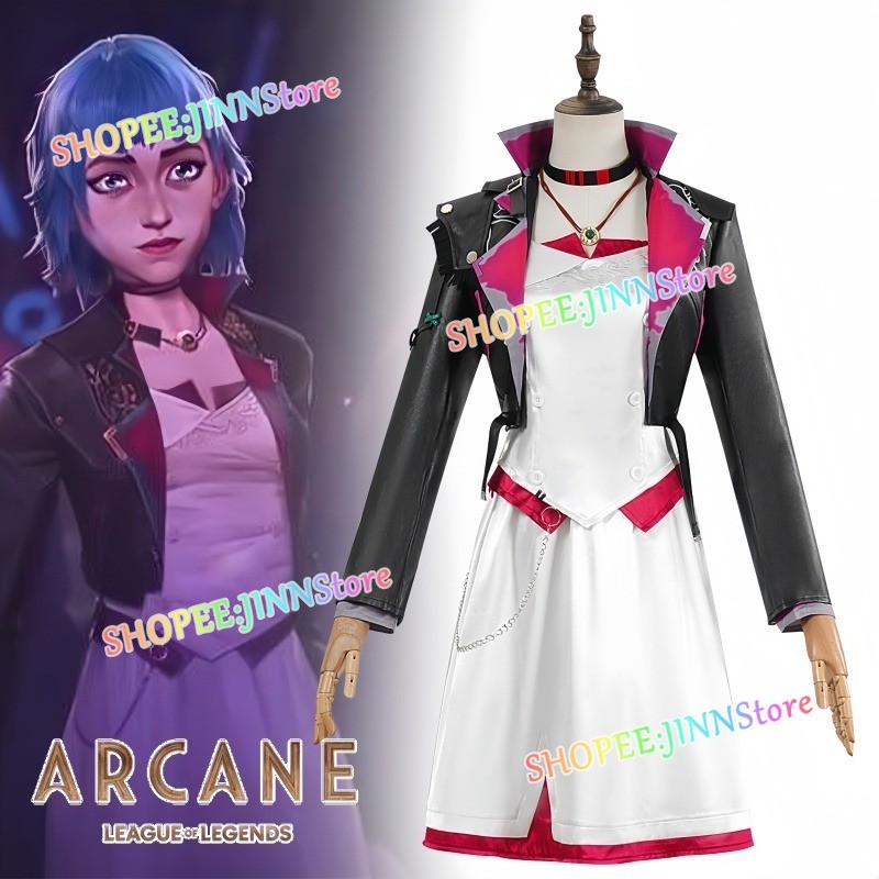 - Jinn - League of Legends Arcane JIDX POWDER คอสเพลย์เครื่องแต่งกาย ...