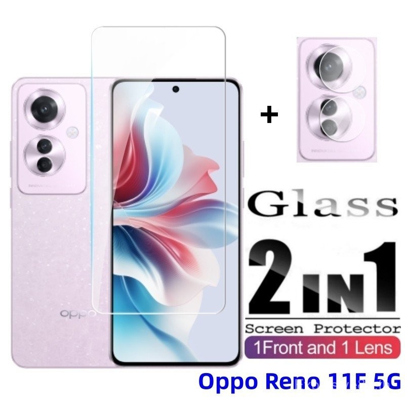 OPPO Reno 11F 2024ฟิล์ม2 in 1ป้องกันหน้าจอสำหรับ OPPO Reno 11F 12F 5กรัม11 F ren11f ren12f 5กรัม ...
