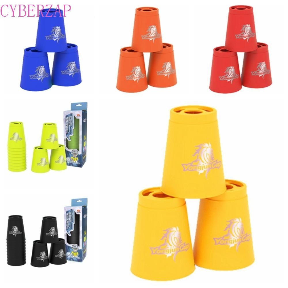 Cyberzap 12 ชิ้น/เซ็ต Sport Stacking Cups, ถ้วยสีสันสดใส Quick Stacks, เด็กสมอง Battle ถ้วยพับ ...