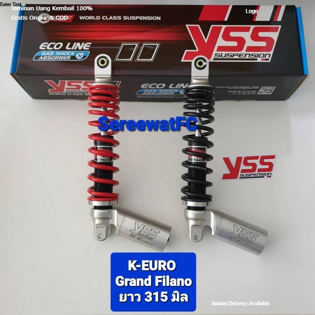 โช้คหลัง YSS Grand Filano ปี 14 - 22 Hybrid ปี 18 - 22 และปี 23 K-EURO ยาว 300 และ 315 มิล ของ ...