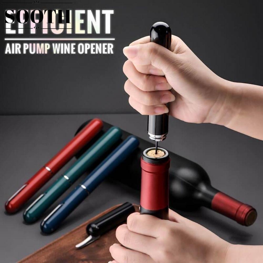 Sooth ไวน์ Corkscrew สแตนเลสปากกาประเภท Air ความดันปั๊มตัดฟอยล์แบบพกพา ...