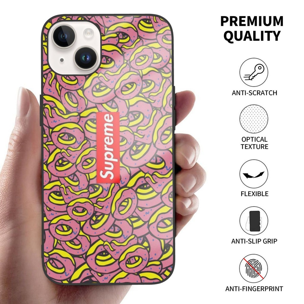 Supreme Donuts เคสโทรศัพท์กันกระแทกหรูหราสไตล์ใหม่ IPhone 16 15 14 Pro ...