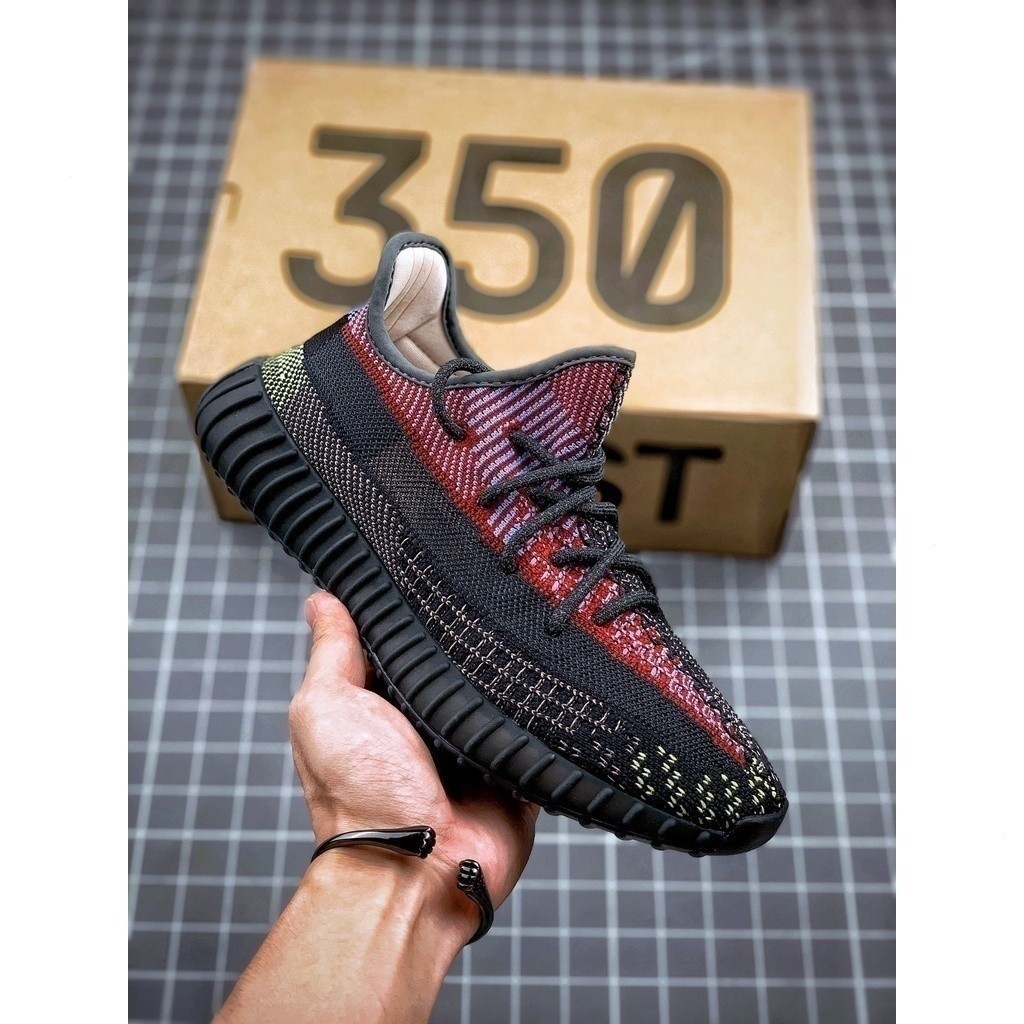 Yeezy Boost รองเท้า350 V2รองเท้าผู้ชายและรองเท้าผู้หญิงสีดำและสีแดง ...