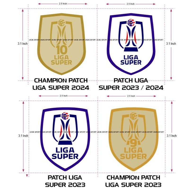 Patch Liga Super 2024 Collection MIX จากปี 2012- 2024 Iron On Sticker ...
