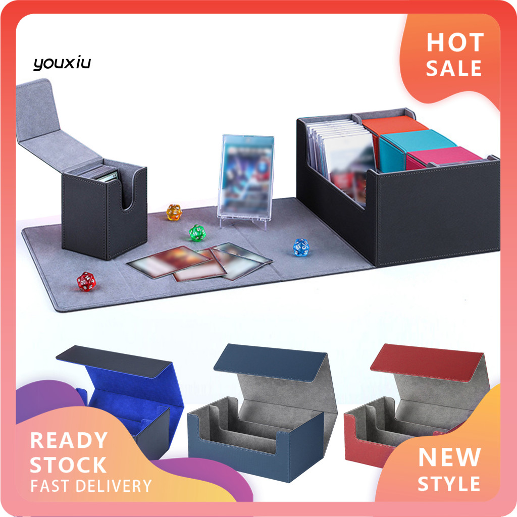Yx Magnetic Card Deck Case การ์ดเกมคอนเทนเนอร์ขนาดใหญ่ความจุ Faux หนัง ...