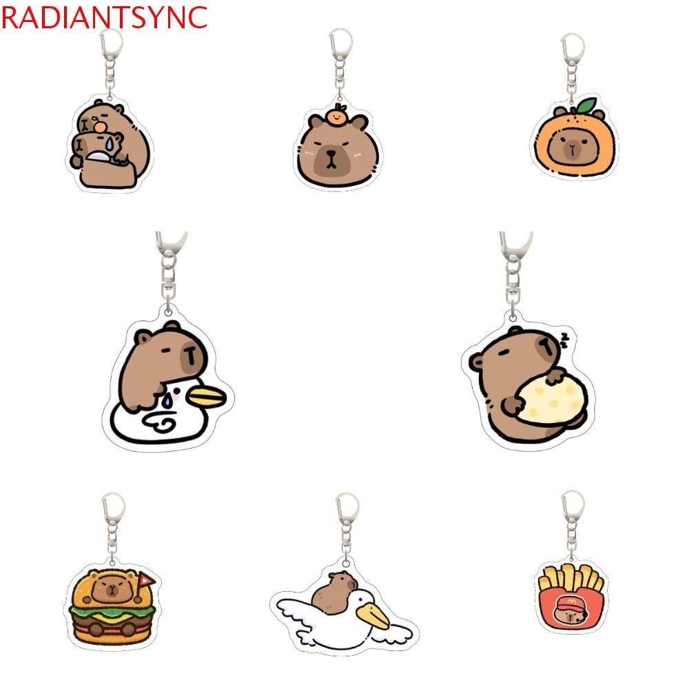 Radiantsync Capybara พวงกุญแจอะคริลิค, Capybara อะคริลิค Capibara กระเป๋าแขวน, ของขวัญวันเกิดลูก ...