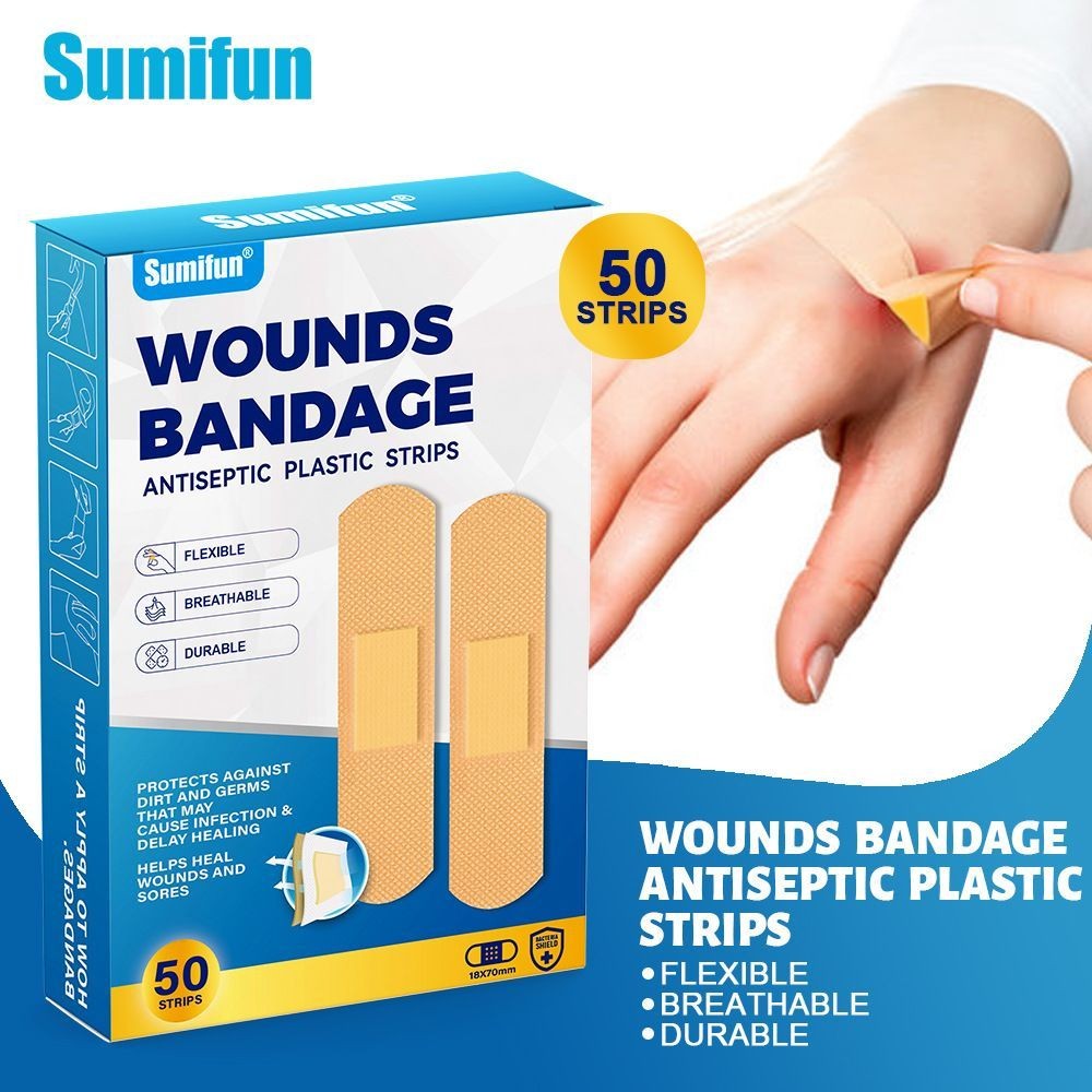 กล่องสติ๊กเกอร์ Band-Aid Assist Wound Stitching Wound Treatment sumifun ...