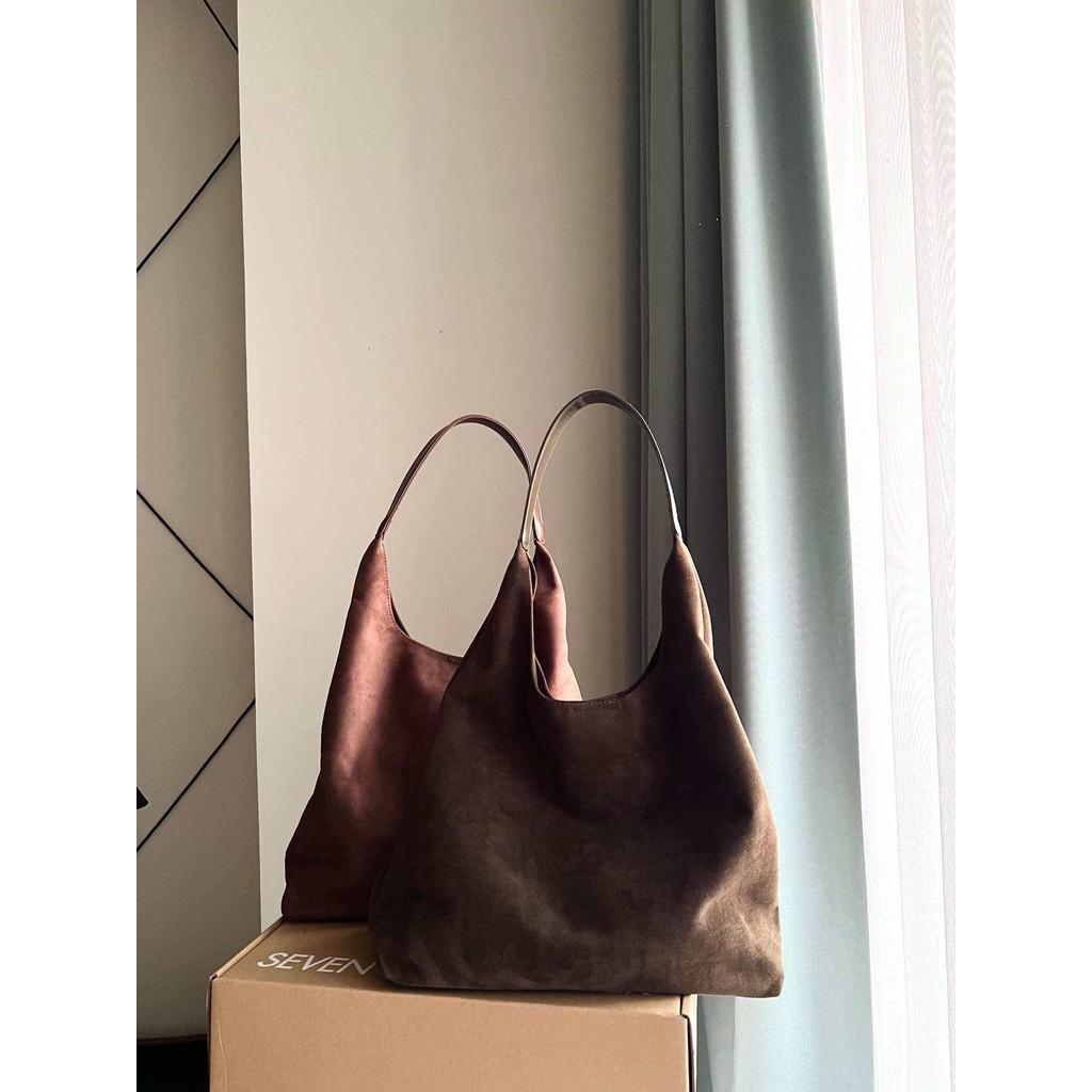 seven days a week - LINA SUEDE TOTE BAG (with inner bag) | Shopee Thailand