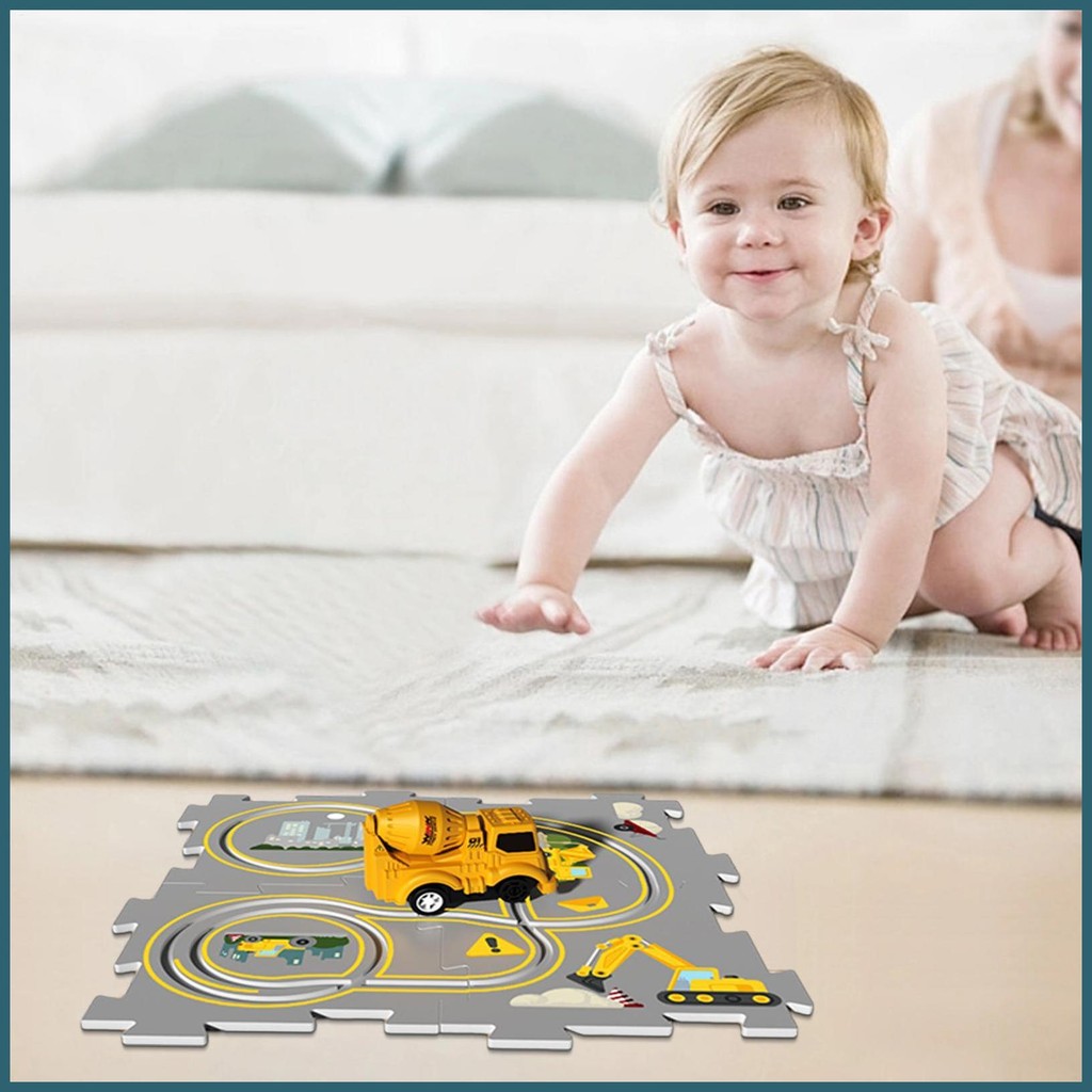 Puzzle Race Car Track Set ของเล่นเพื่อการศึกษาสําหรับเด็กของเล่นปริศนา ...
