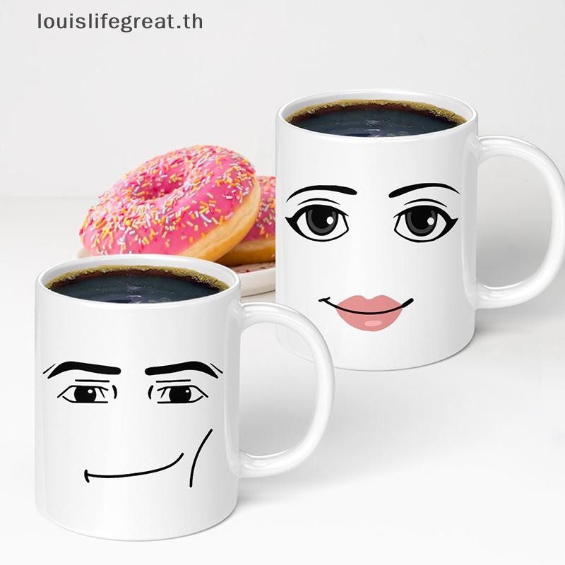 Louislifegreat เกมแรงบันดาลใจ Man Face Mug ตลกผู้ชายหรือผู้หญิง Faces ...