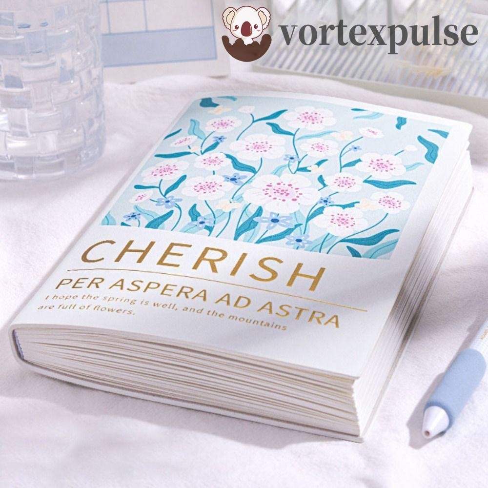 Vortexpulse แผ่นรองเขียน, การออกแบบดอกไม้ Matte Surface Diary Notebook ...