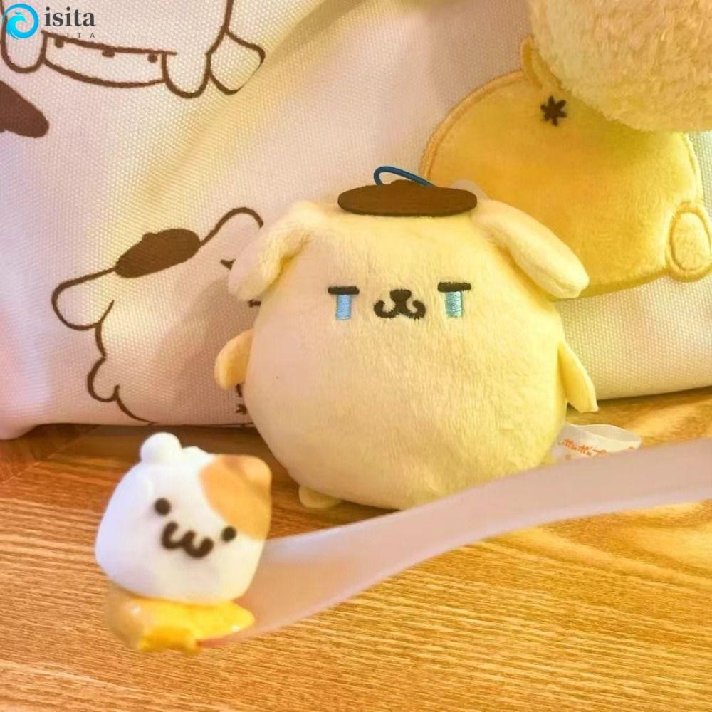 Isita PomPomPurin พวงกุญแจ, Crying Expression Tears Sad ตุ๊กตาสุนัขจี้ ...