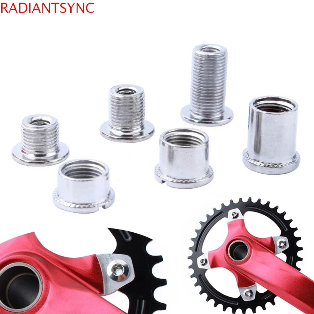 Radiantsync Crankset Bolts เหล็ก 5 ชิ้น Chainwheel Bolts Crank Nuts Chainring จักรยานอุปกรณ์ ...