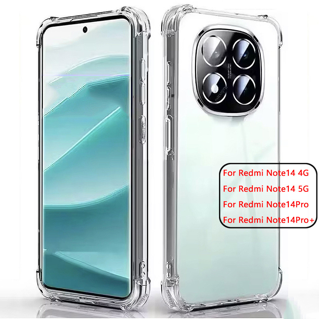1-3วันได้ เคสใส กันกระแทก สำหรับ Redmi Note14 Note14Pro + 4G/5G 14C A3 A2Plus 9A 9C 10A 10C A1 ...