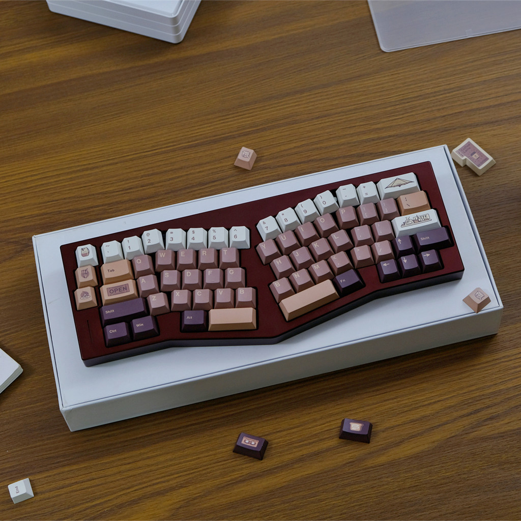 151 คีย์ใหม่กาแฟ Keycaps ชุดโปรไฟล์เชอร์รี่ Keycap PBT Dye Sublimation Key Caps สําหรับ MX ...
