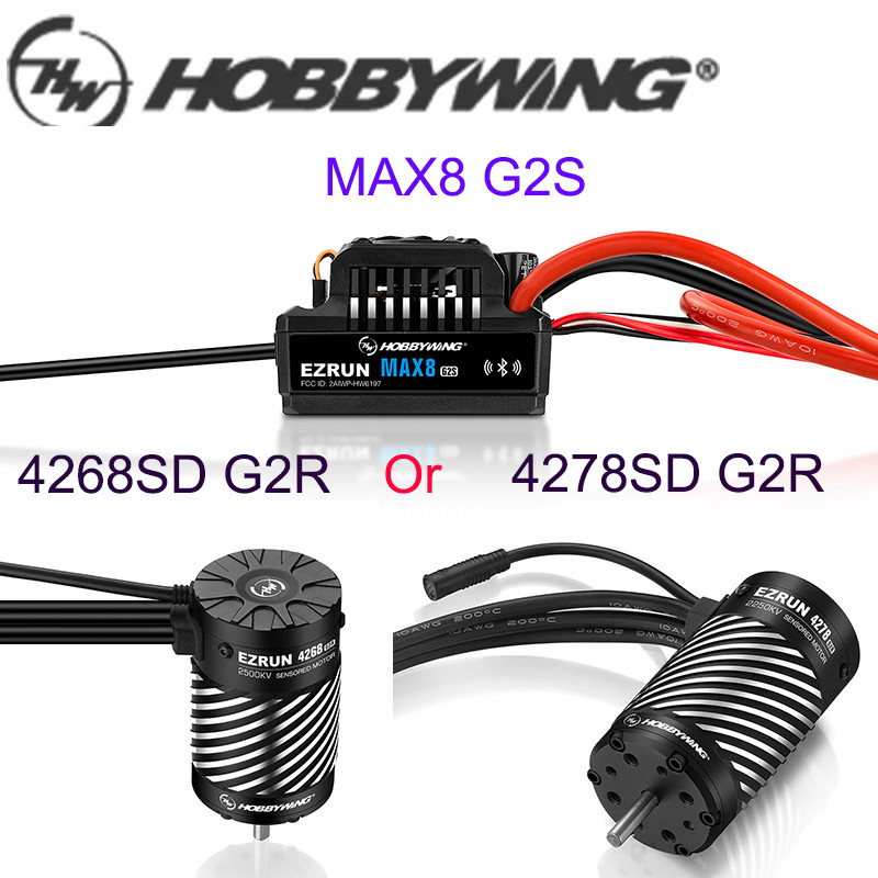 HOBBYWING EZRUN MAX8 G2S 160A ESC 4268 2500KV 4278 2250KV G2R มอเตอร์ Brushless Senored Combo ...
