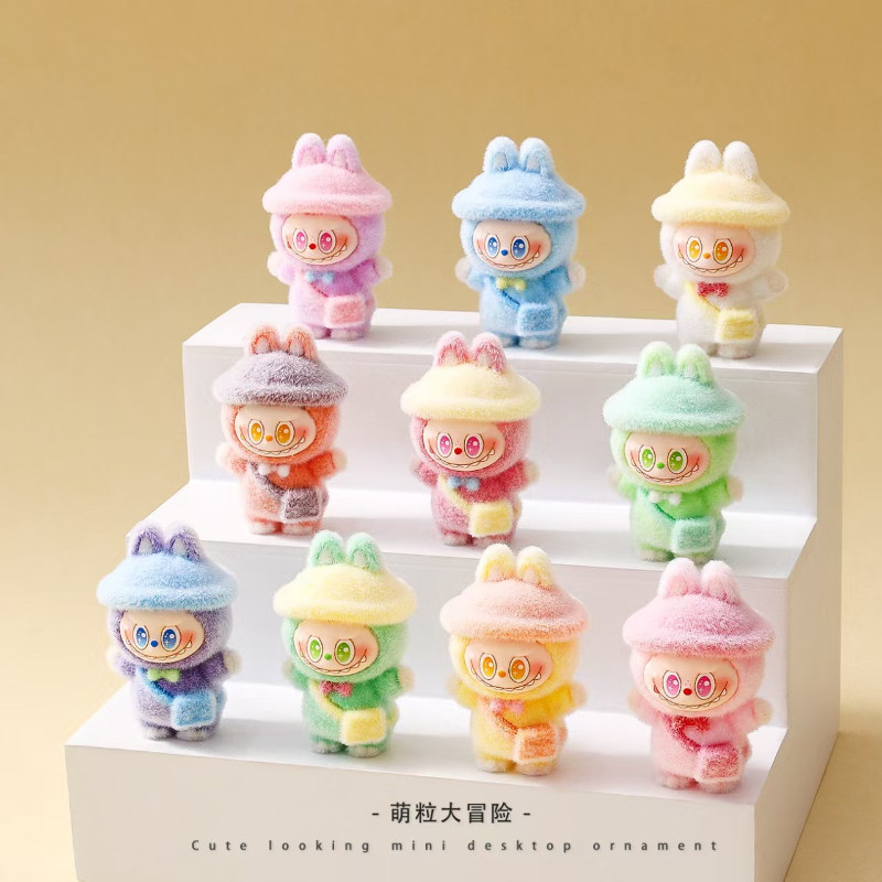10 ชิ้น Velvet Puple Labubu Go To School เรซิ่น Charms สําหรับ DIY (C-1 ...