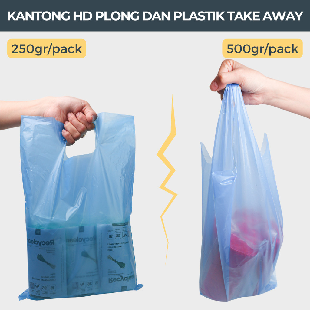 Micron HD ถุงพลาสติก HD Kresek HD Plong 30 และ 50 ไมครอน เนื้อหา 500gr ...