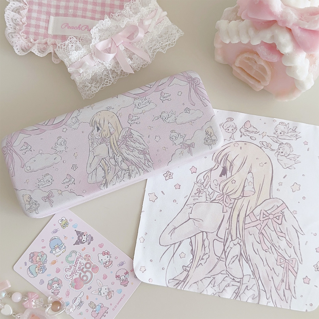 Humanoid คอมพิวเตอร์ Angel Heart Original Design แว่นตาผ้าสีชมพูน่ารัก ...
