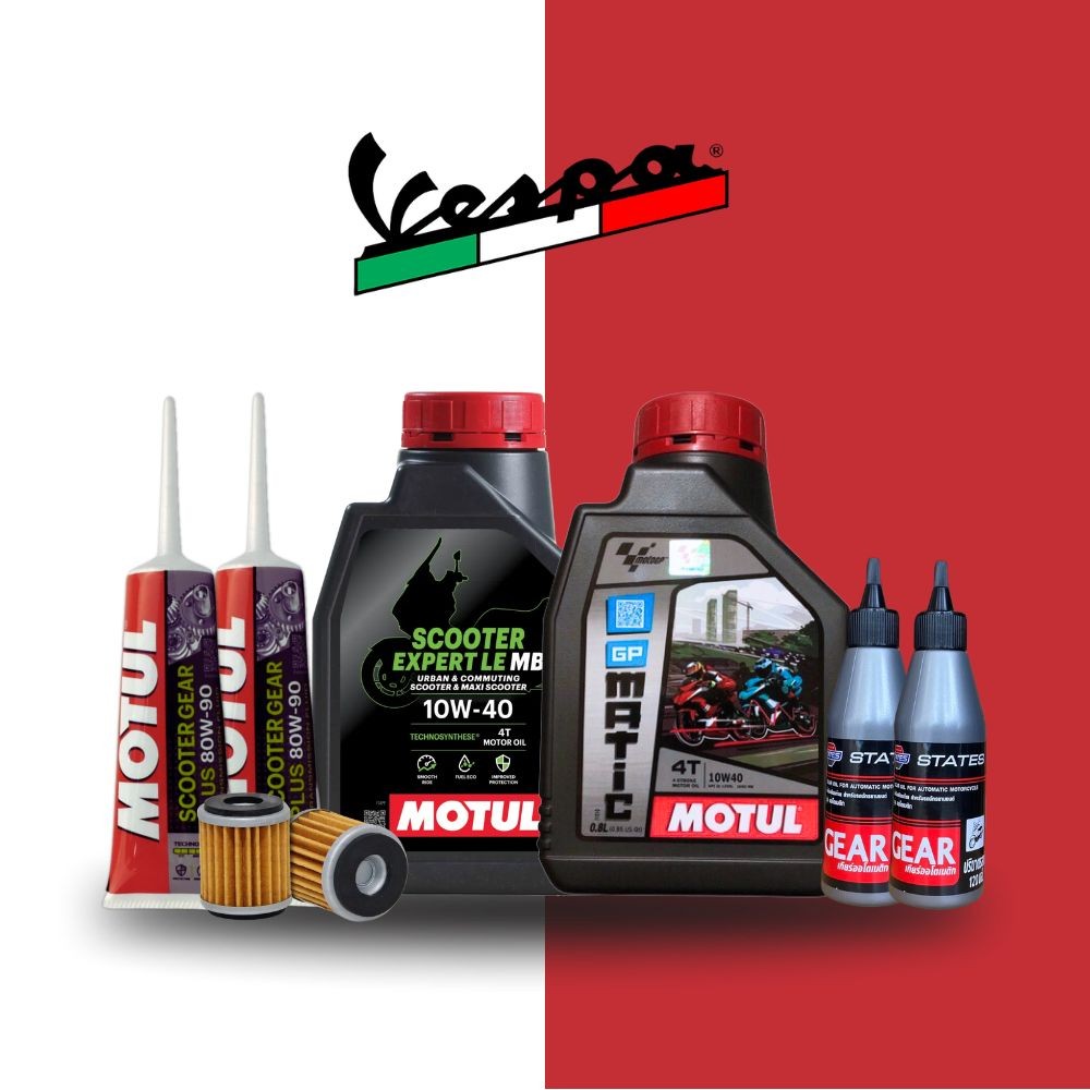 น้ำมันเครื่อง VESPA // MOTUL SCOOTER EXPERT, GP MATIC + น้ำมันเฟืองท้าย ...