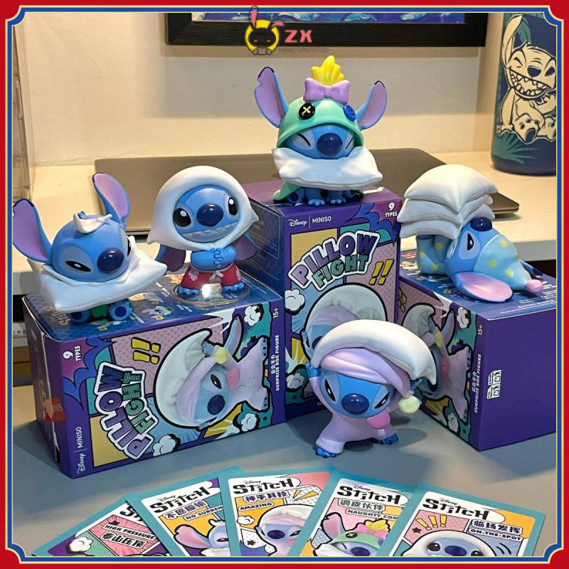 Miniso Disney Stitch Blind Box Pillow Fight Stitch Tide Play Figurine ...