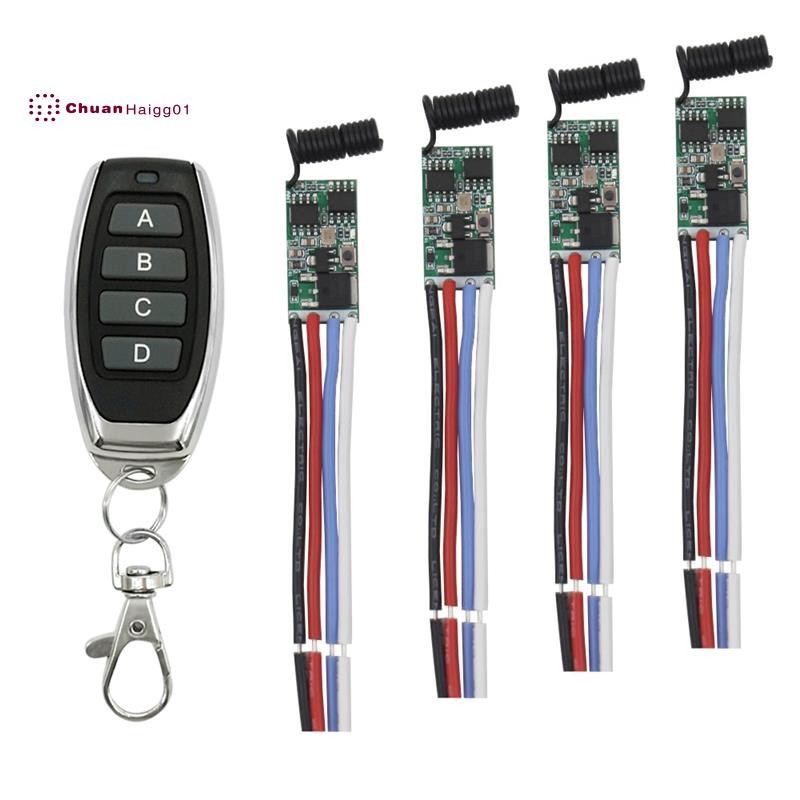 433mhz DC 3.6V 12V 24V 1CH LED โคมไฟ Controller Micro-รับรีเลย์ไร้สาย RF รีโมทคอนโทรลสวิทช์ ...