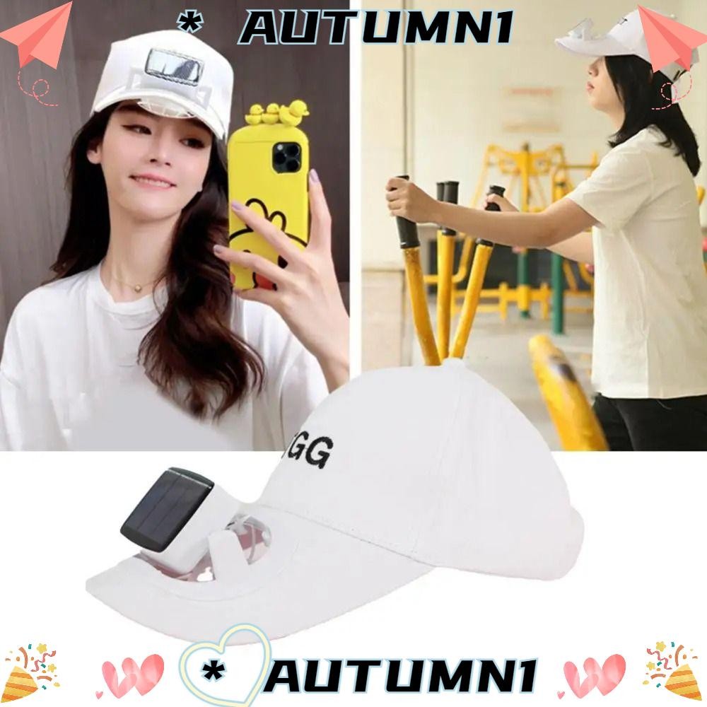AUTUMN พัดลม Sunhat, ลมแรง USB ชาร์จพัดลมเบสบอลหมวก, ชาร์จด้วยพัดลมระบายความร้อนพัดลมที่ถอดออก ...